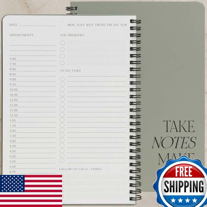 Zicoto Beautiful Daily Planner And Notebook Hourly Schedule - Aesthetic ...