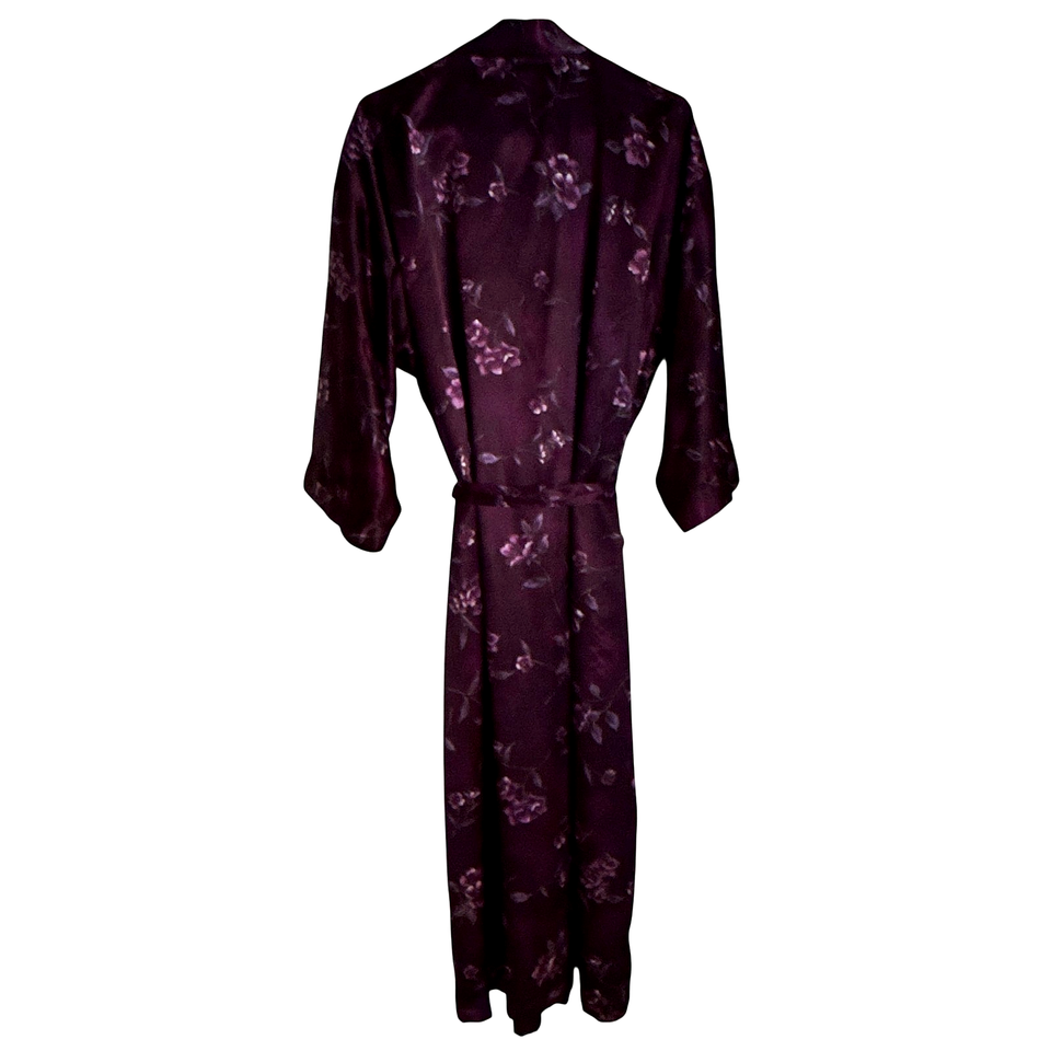 Women's Inner Most Purple Floral Kimono -Belted Robe /Long Gown - Size ...