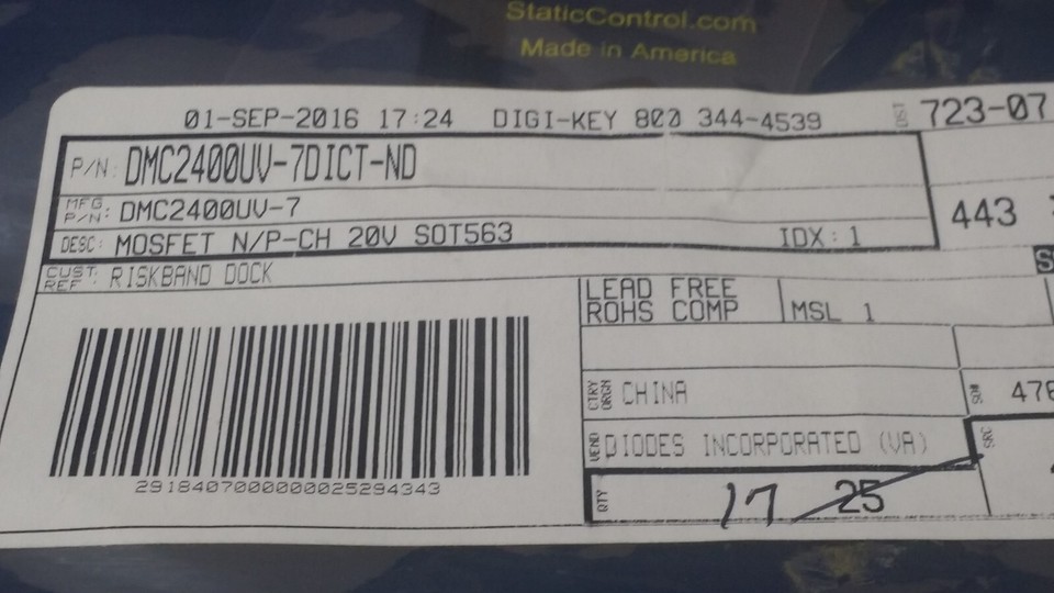 (17 PCS) DMC2400UV-7 DIODES INC. MOSFET N/P-CH 20V SOT563 ROHS | eBay