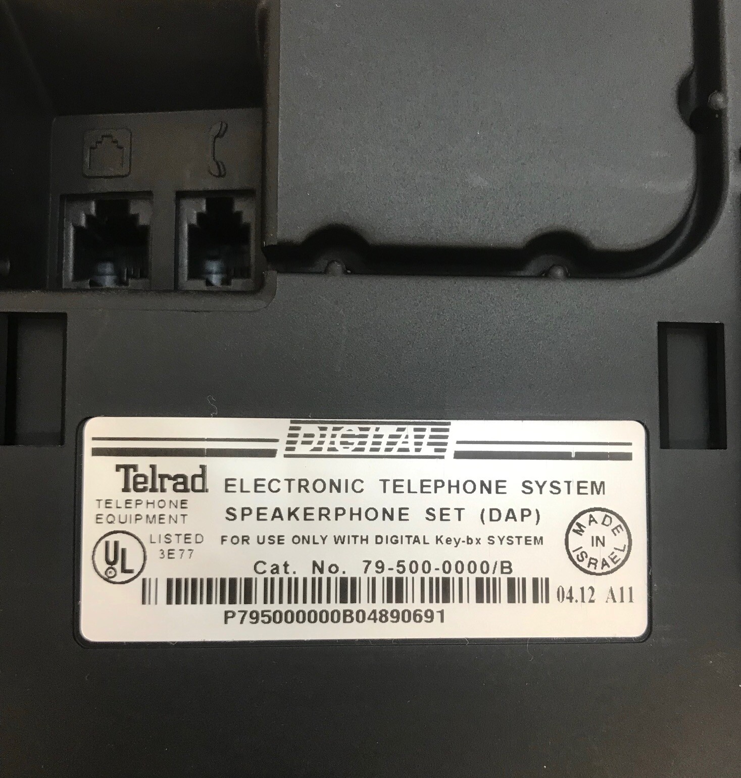 TELRAD PHONE TLR79-500-0000/B SPEAKERPHONE SET 16 BLACK EXCELLENT ...