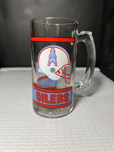 Houston Oilers 12 oz. Glass Beer Mug~Vintage NFL Collectible (D8) | eBay