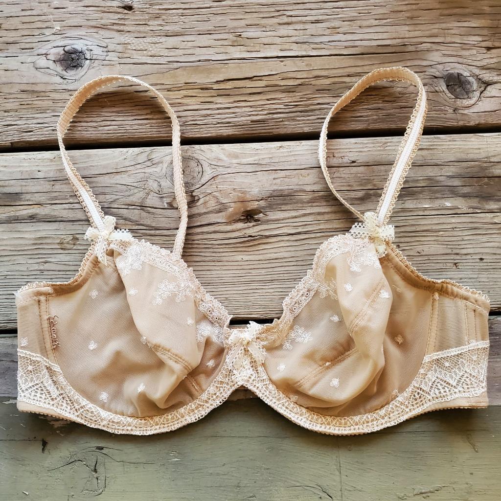 36B Selmark 6711 Intimates Beige Lace Underwire Bra - Gem