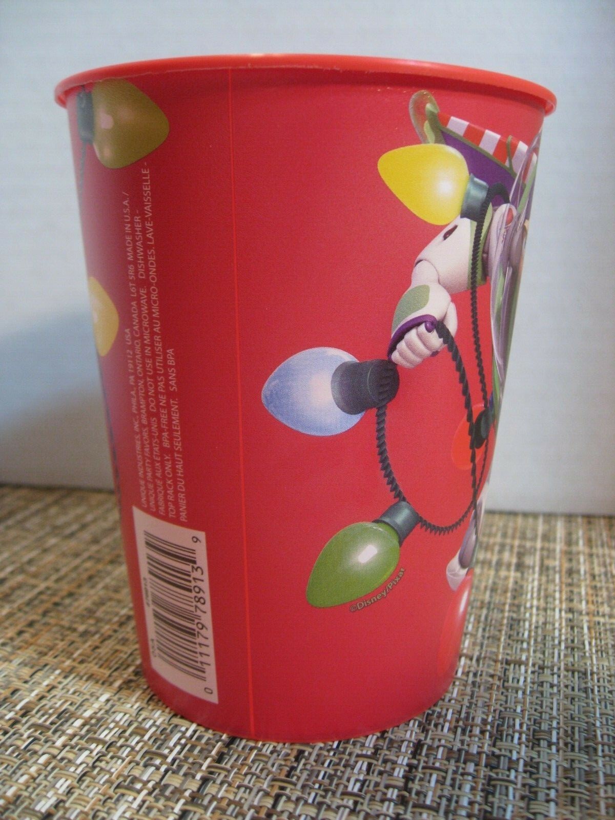 Disney- Christmas Toy Story 16 oz. Plastic Cup - Buzz & Woody w ...