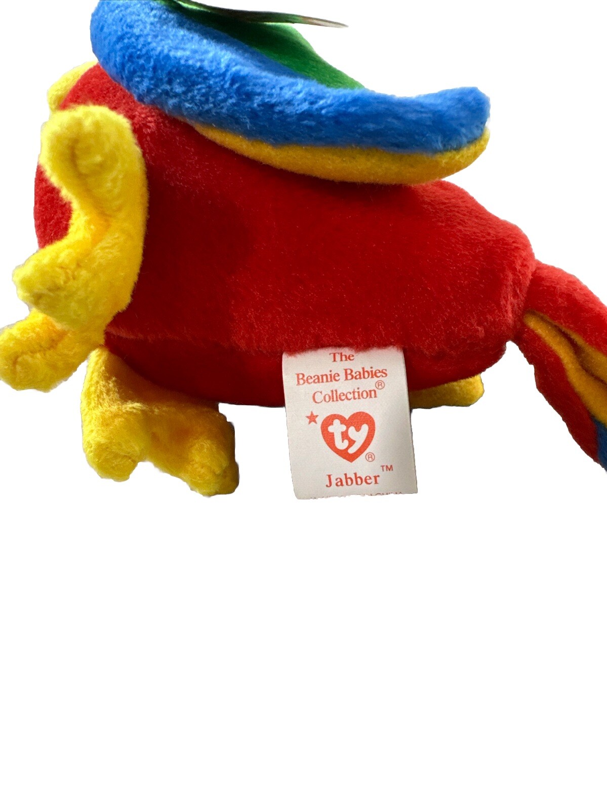 Ty 4197 Beanie Baby Jabber The Parrot Tropical Bird RARE ERRORS ...