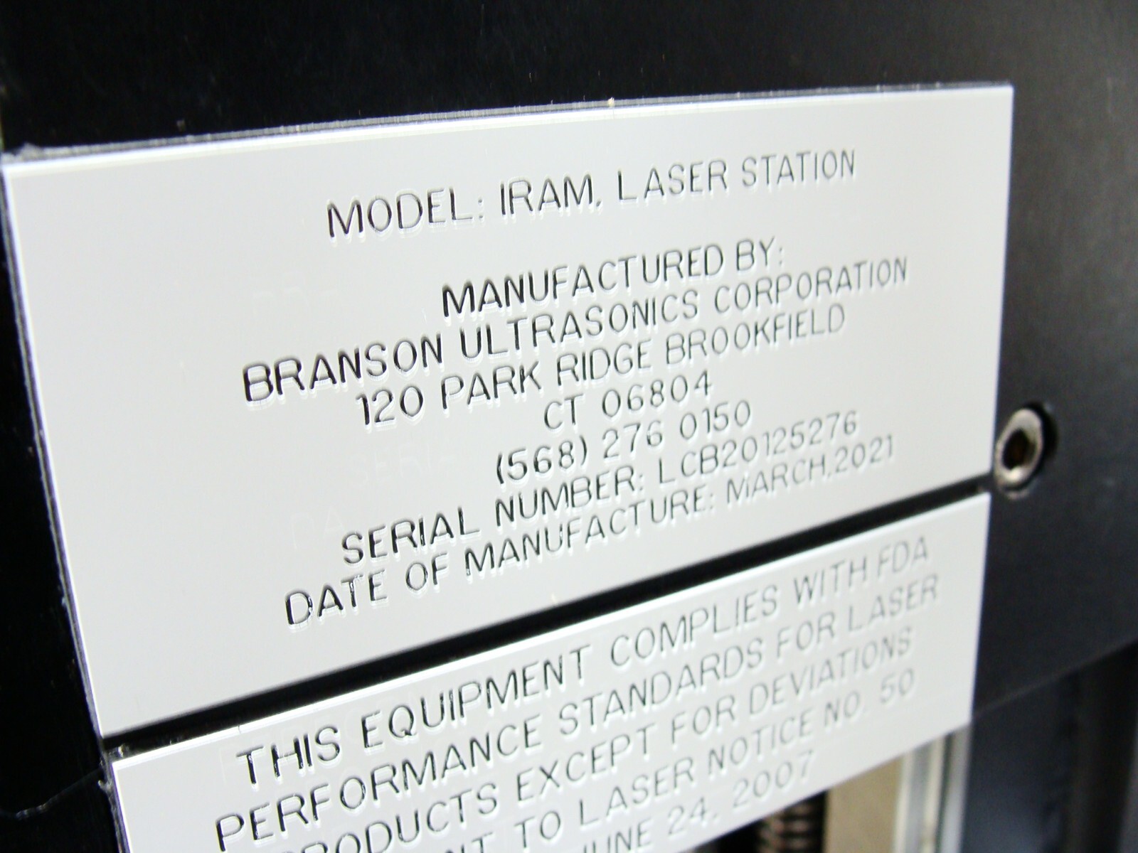 Branson 3G IRAM Laser Plastic Welder W/ 2 x Emerson Radiance Laser ...