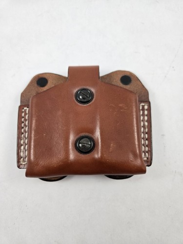 Used Desantis A01 Leather Double Magazine Pouch Single Stack 380 ACP ...