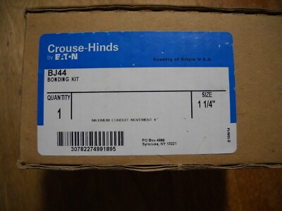 CROUSE HINDS BJ44 1" - 1-1/4" BONDING JUMPER 4" MOVEMENT XJG EXPANSION ...