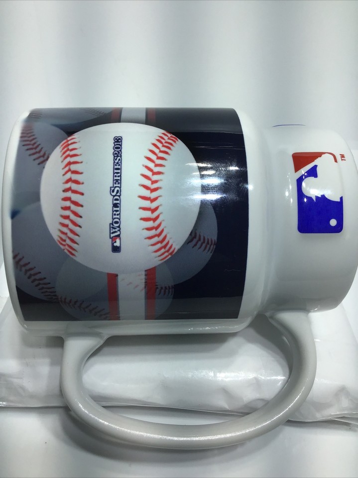 BOSTON RED SOX BASEBALL COFFEE MUG. EMBOSSED BOSTON MLB BASEBALL MUG ...