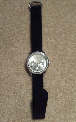 Analog Watch - Hook & Loop Black Band - #211 | eBay