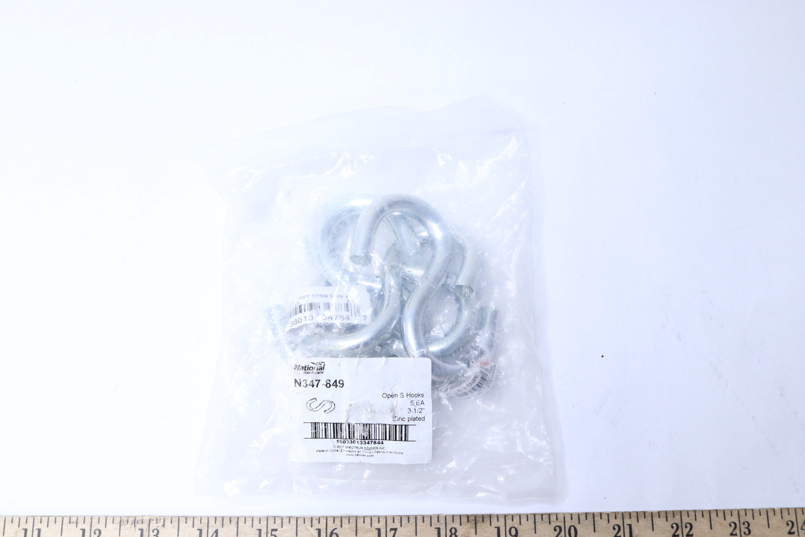 (5-Pk) National Hardware Heavy Open S Hook Steel Zinc Plated 3-1/2 ...