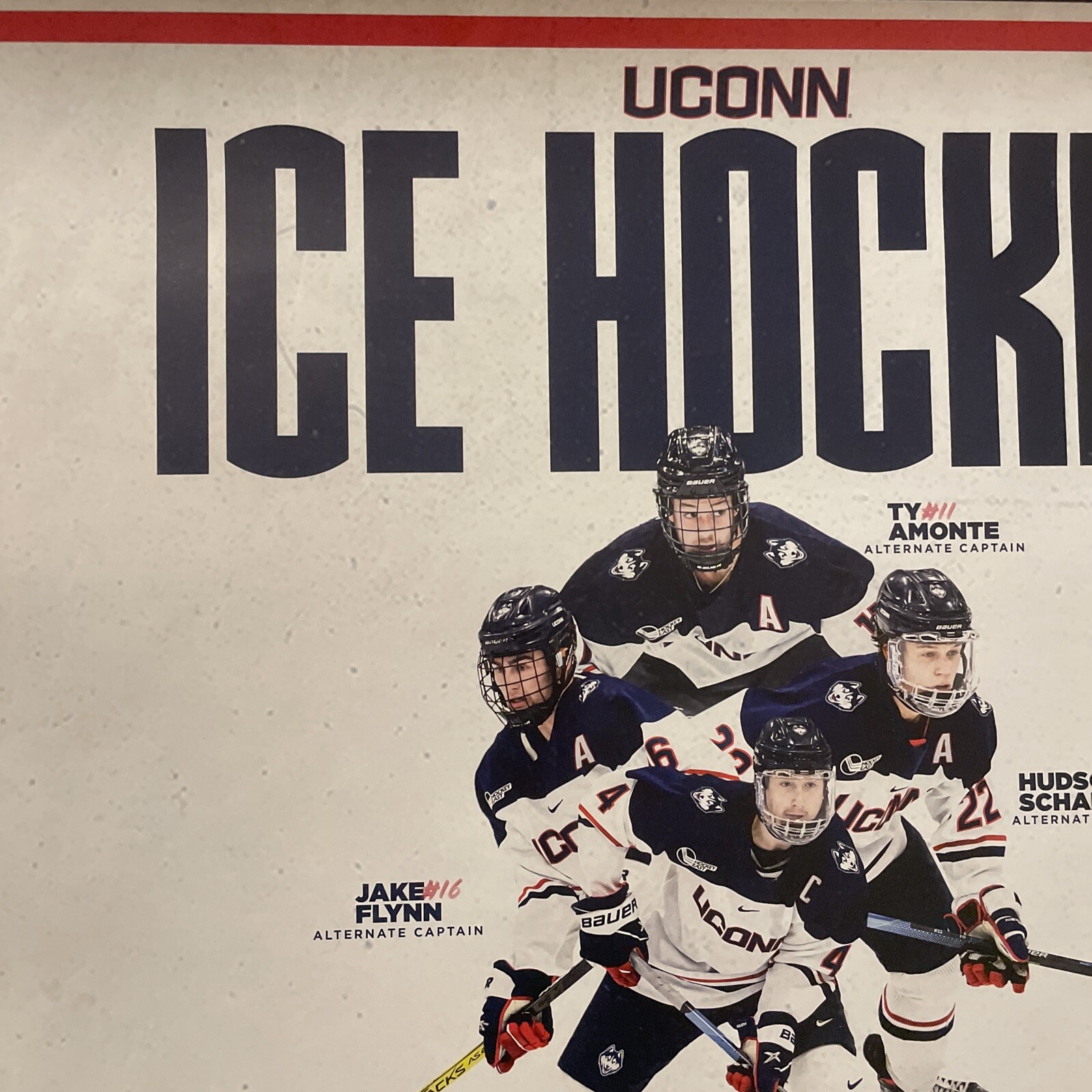 2022-23 UCONN MENS ICE HOCKEY EAST TEAM POSTER 18x24” UNIVERSITY OF ...