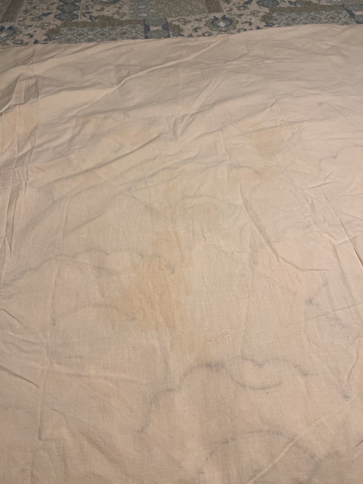 Vintage Hand Appliqué Fan Quilt 74x74 Feedsack Cotton Edge Tear Cottage ...