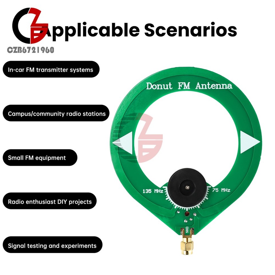 75MHz-135MHz Mini Loop Antenna Module Donut FM Antenna with SMA Male ...