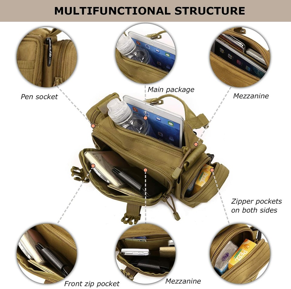 Military Tactical Fishing Camping Pouch Outdoor Waist Bag Climbing ...