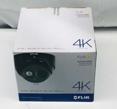FLIR N253EA8BK 8MP Outdoor Network Dome Camera with Night Vision ...