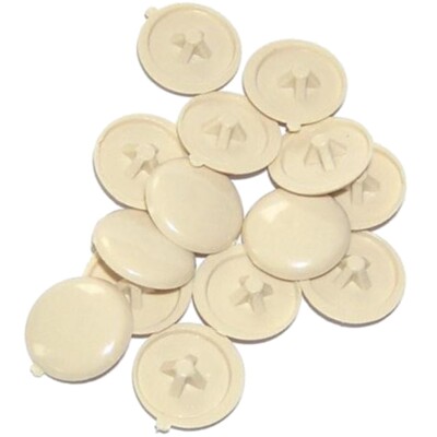 BEIGE POZI SCREW COVERS Light Brown Wood Coloured Plastic Cap Head Push ...