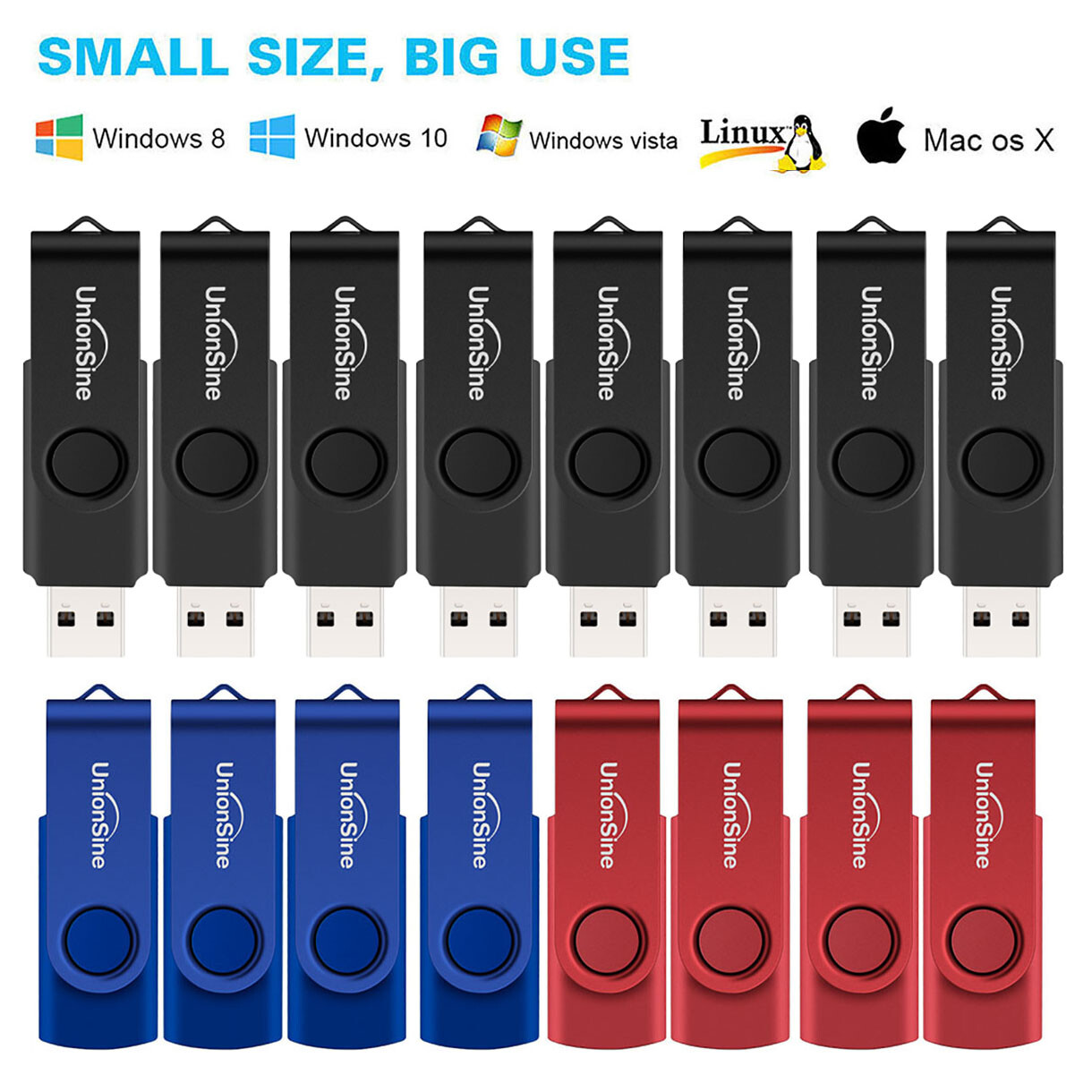 5/10Pack USB 2.0 16GB 32GB 64GB 128GB USB Flash Drives Memory Data ...