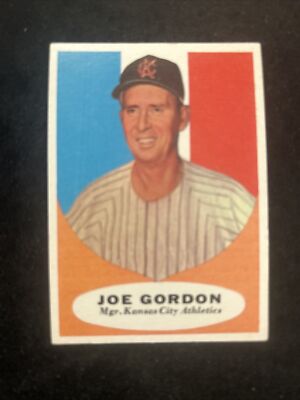 1961 Topps Baseball Card #224 Joe Gordon MG Manager Athletics A's Hi ...