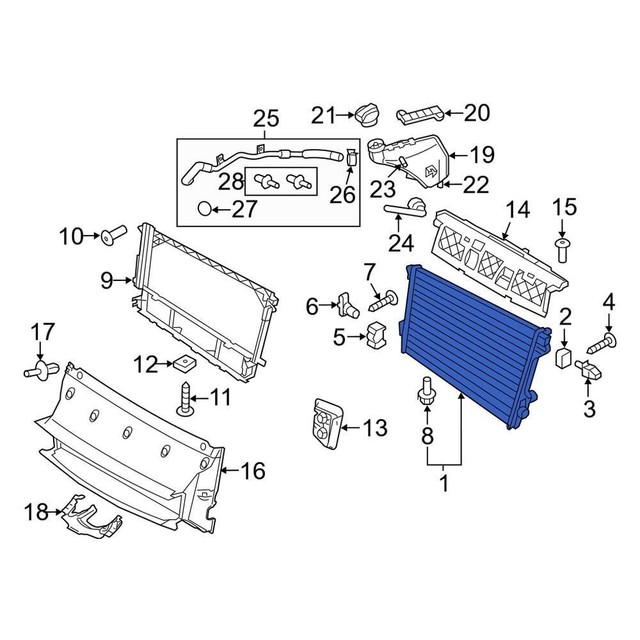 13 Porsche Panamera 3.6l OEM Radiator Assembly 97010613103 for sale ...
