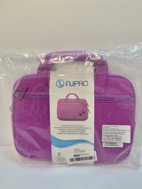 NUPRO ZIPPER Sleeve Fire 7 HD 8 Kids Edition Tablet Purple/pink T12 for ...