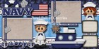 NAVY 2 premade scrapbook pages layout paper piecing veteran ship ...