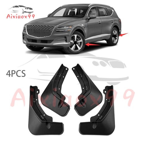 4x Black Mud Flaps Splash Splashproof Fender Mudguard For Genesis GV80 ...