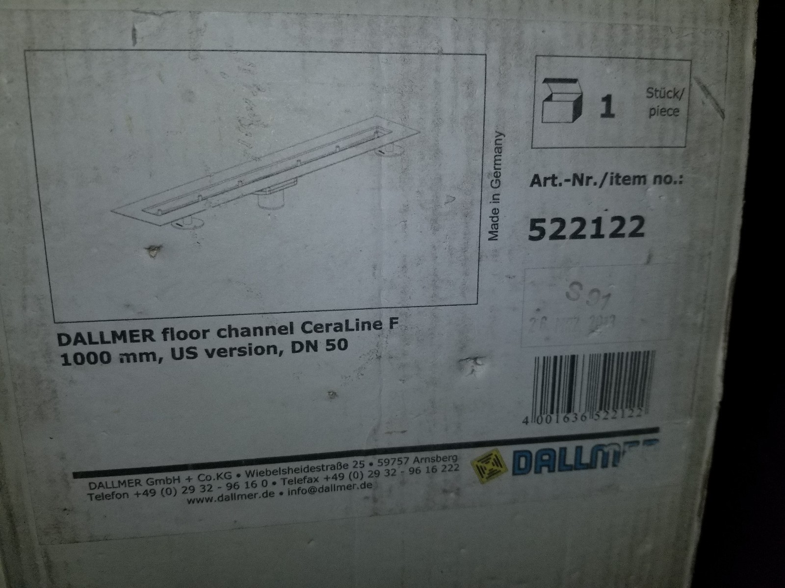 CALIFORNIA FAUCET Ceraline Channel Drain Rough Model # 9188-40 | eBay