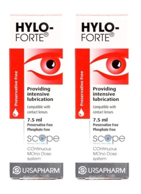 Hylo-Forte Intensive Lubricating Eye Drops. Pack of 2. Exp. May 2028 ...