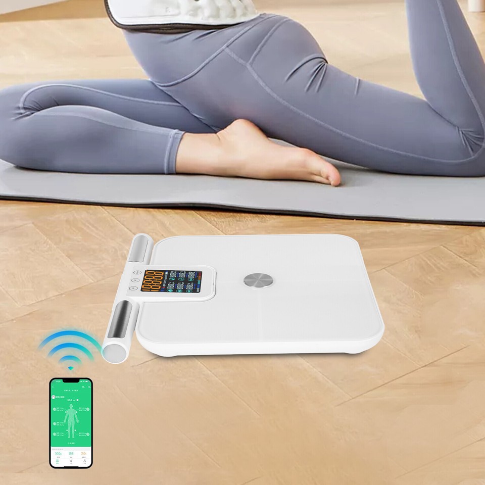 8 Electrode Smart Body Fat Scale - Full Body Composition Analyzer with ...