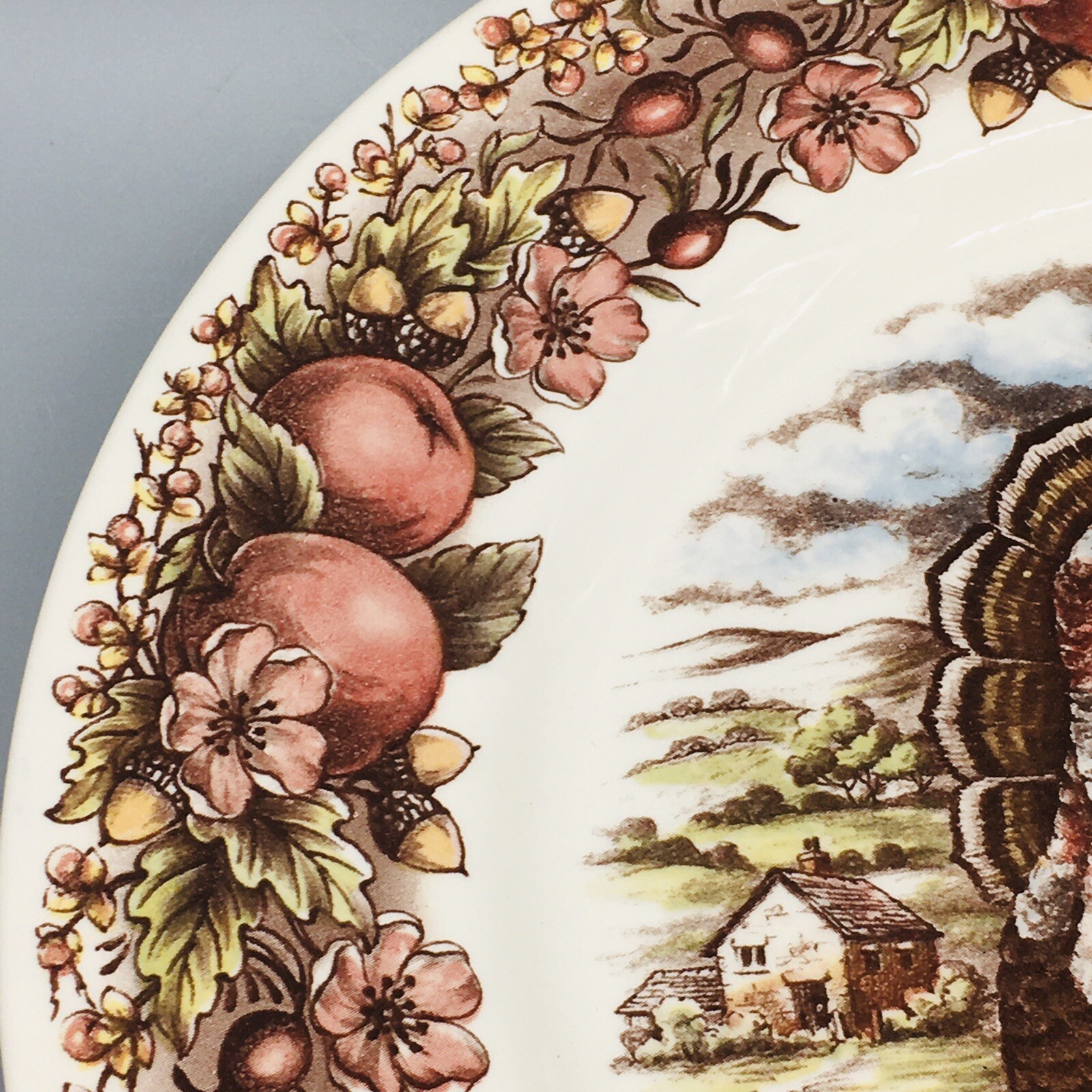 x6 Royal Stafford Turkey DINNER Plate Set Thanksgiving 11” Farmstead ...