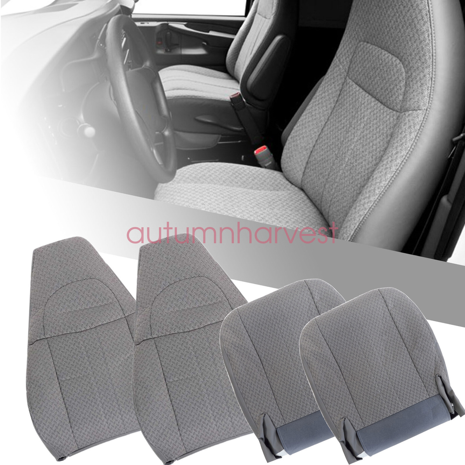 For 2011 2012 Chevy Express & GMC Savana 1500 2500 3500 Driver Cloth ...