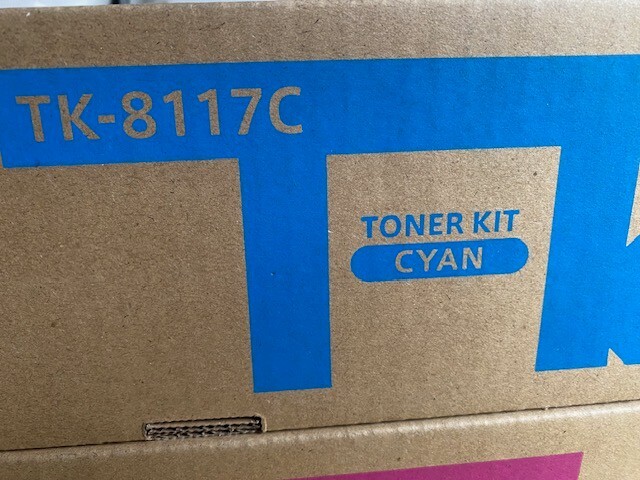 Genuine Kyocera TK-8117 Cyan Standard Yield Toner Cartridge (6,000 ...