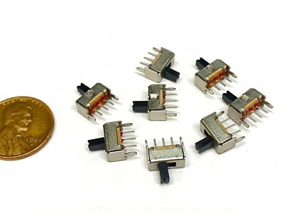 8 pieces SS12D07g3 3pin Mini micro small tiny Slide Switch PCB on off ...