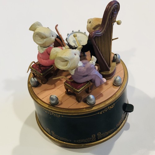 VTG ENESCO ANIMATED MUSIC BOX MICE TRIO PLAYING MUSICAL INSTRUMENTS ...