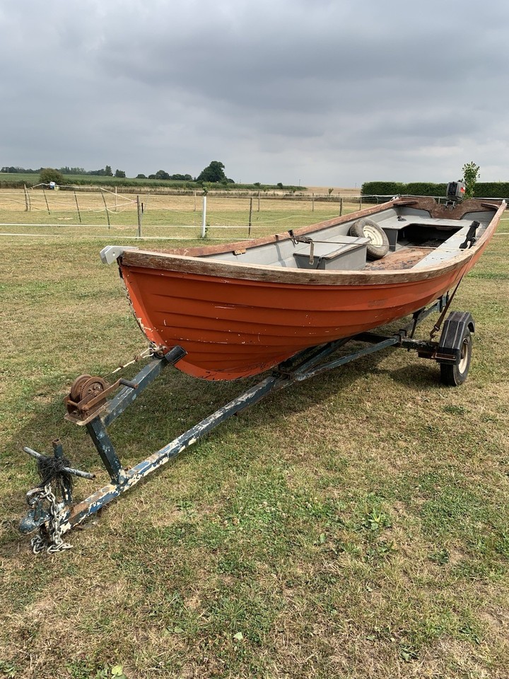 16ft Clinker Fishing Boat With Outboard | eBay UK