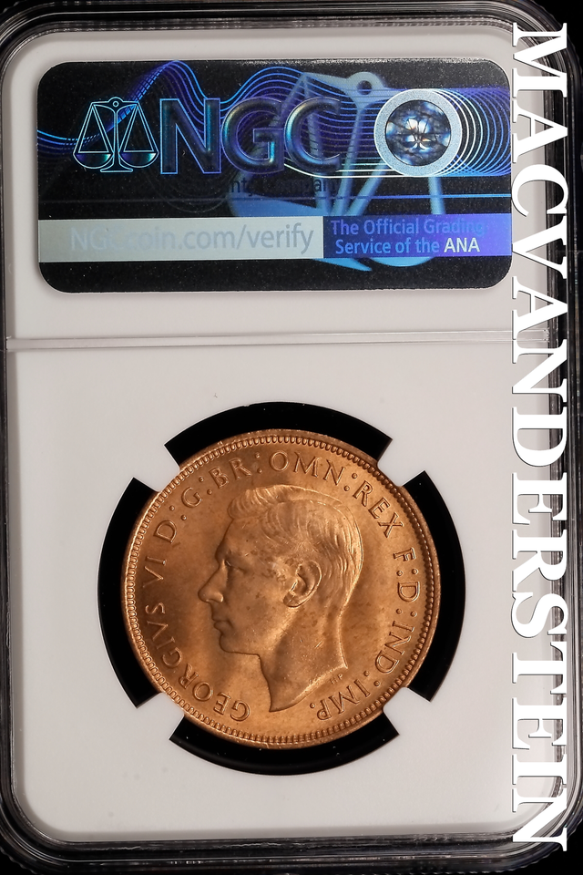 Great Britain: 1948 One Penny - NGC MS 65 RB - Brilliant Uncirculated # ...