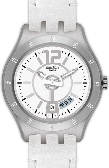 swatch Men's YTS401 Quartz Date White Dial Crystal Watch for sale ...