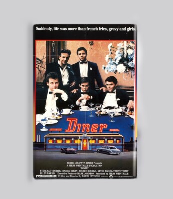 DINER (1982) - 2" x 3" MOVIE POSTER MAGNET (80s drama comedy cult retro ...