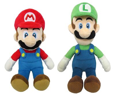 Sanei Boeki Mario & Luigi S Plush Doll Set of 2 Super Mario All Star ...