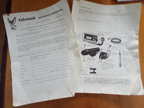 Fish Hawk Electronics Model 800 Thermo-troll Owners Manual | eBay