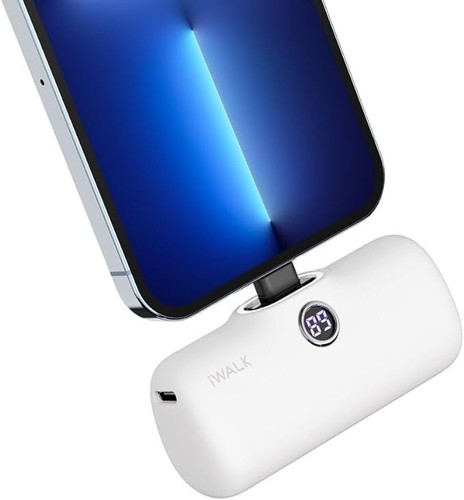iWALK Portable Charger 4800mAh Power Bank (Lightning input head) White ...