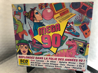MEGA 90 - HITS ANNEES 90 - 5 CD COMPIL 90 TITRES - NEUF NEW | eBay