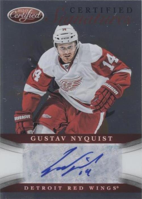 2012-13 Panini Certified - Certified Signatures Gustav Nyquist #CS-GN ...