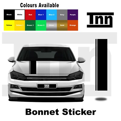 Bonnet Stickers Stripes Decals Vinyl For Volkswagen VW Polo Golf Lupo R ...