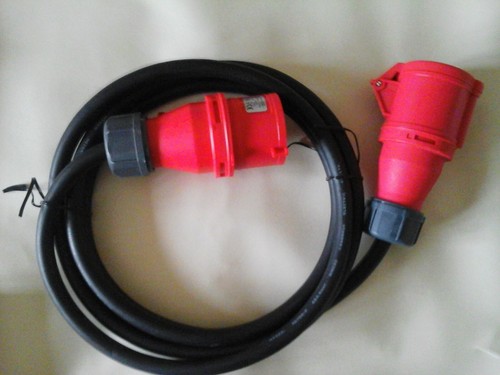 3 PHASE LEAD 32amp 5-PIN [3P+N+E] PLUG TO 4-PIN [3P+E] SOCKET+1 MTR.2 ...