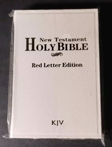 Holy Bible New Testament King James White Cover Red Letter Edition ...