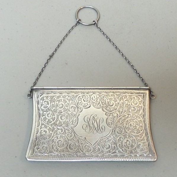ANTIQUE ENGLISH STERLING SILVER CALLING CARD / BUSINESS CARD CASE, 60 ...