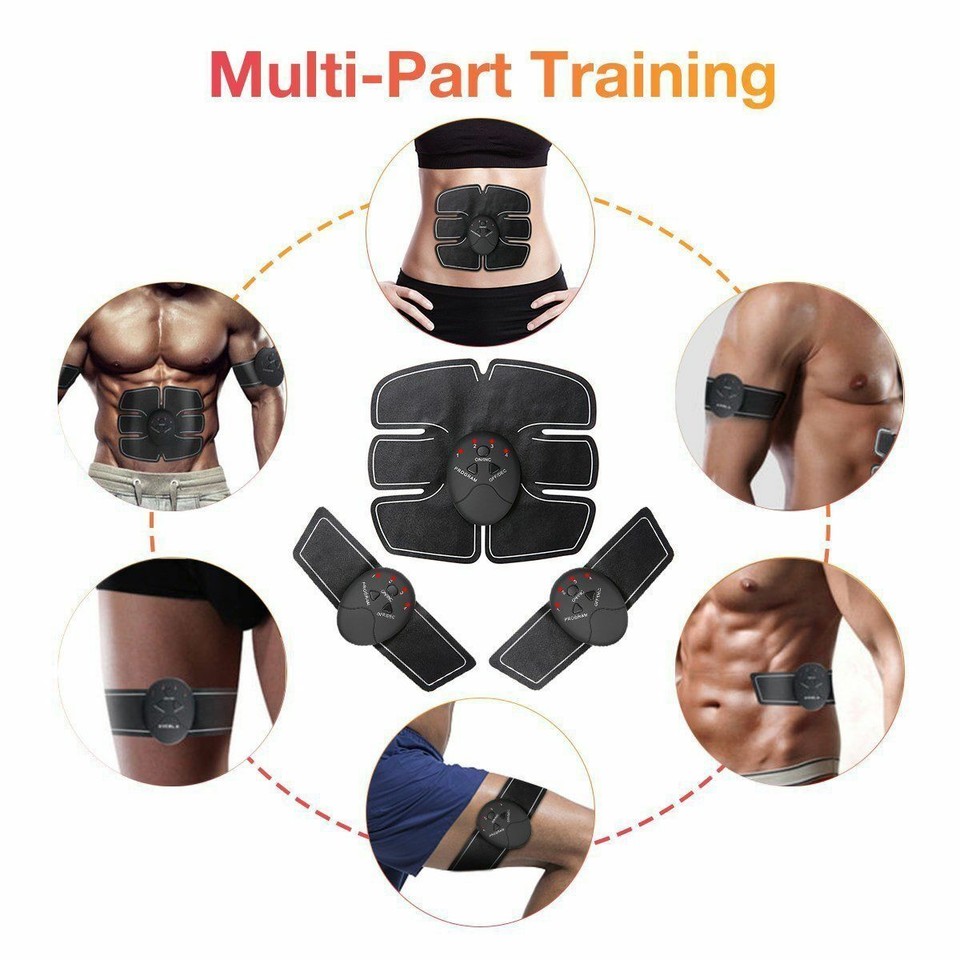 Electric Muscle Toner Machine ABS Toning Belt Simulation Fat Burner ...