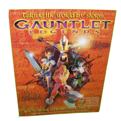 Gauntlet Legends Video Arcade Game FLYER Original Fantasy Artwork Promo ...