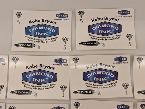 1997-98 Fleer - KOBE BRYANT Diamond Ink Exchange Program 18 Points (10x ...